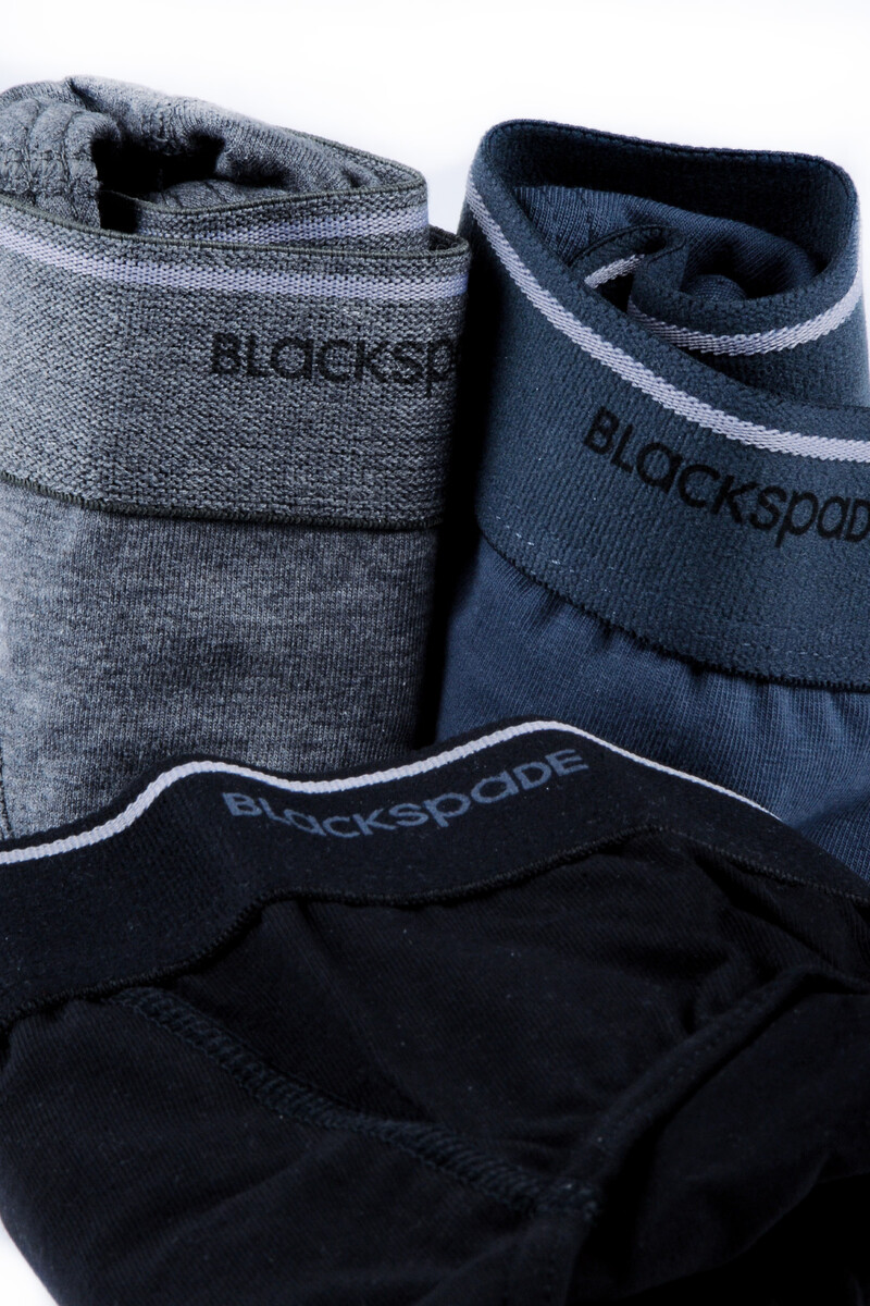 Blackspade Erkek Slip 3′lü Paket Tender Cotton 9672 - Siyah Antrasit ...