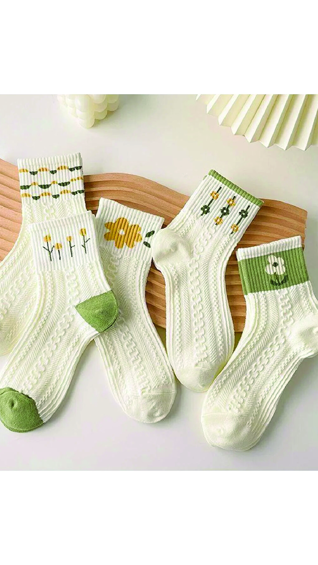 Çekmece 5'li Kadın Desenli Patik ÇİÇEK BASKI | Çekmece Online